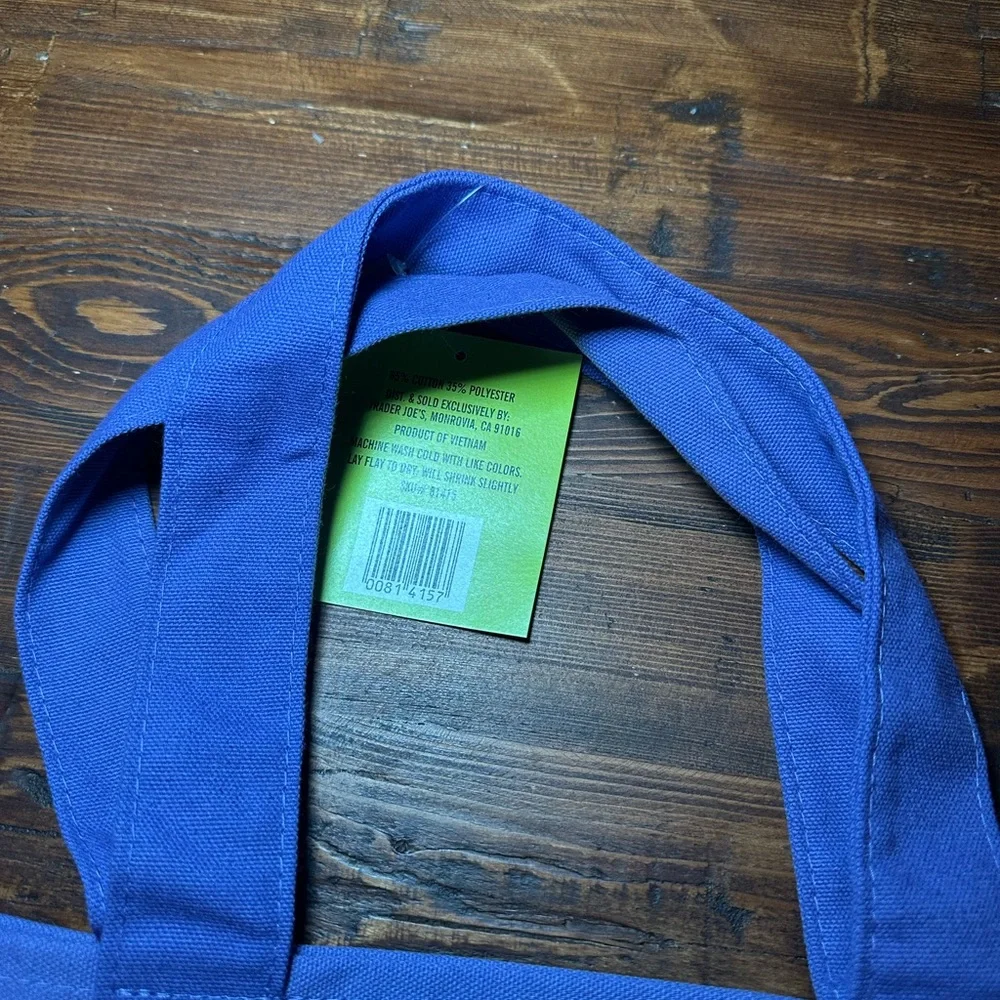 Bags | Trader Joes Mini Canvas Tote Bag Limited Edition New With Tags ...